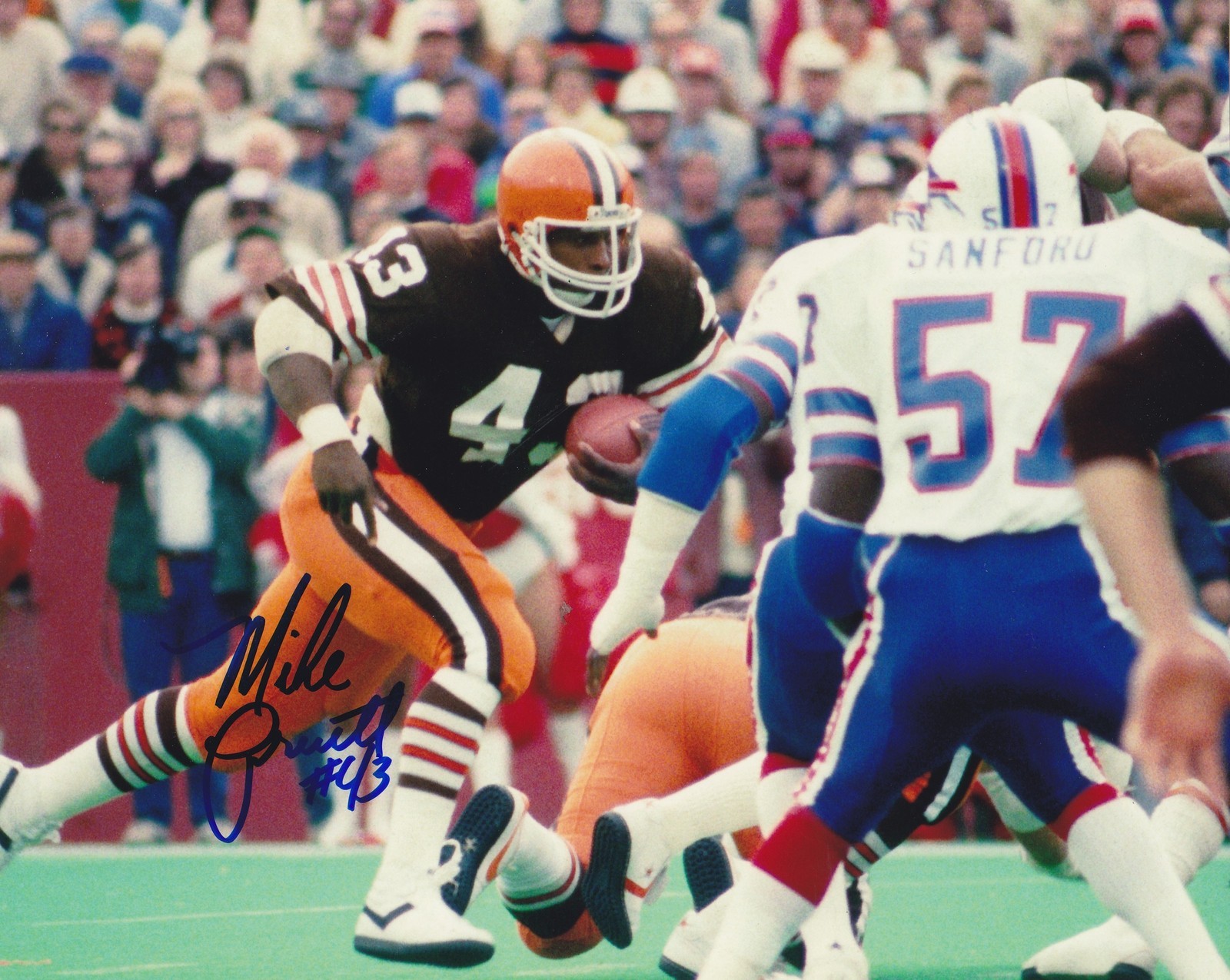 MIKE PRUITT CLEVELAND BROWNS ACTION SIGNED 8x10 | eBay
