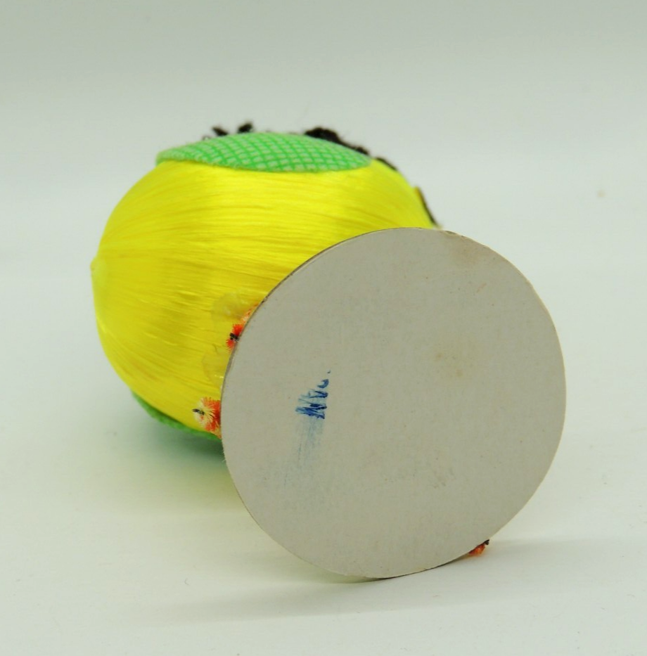 Vintage Satin Ball Easter Chick Pipe Cleaner Legs Playing Guitar ...