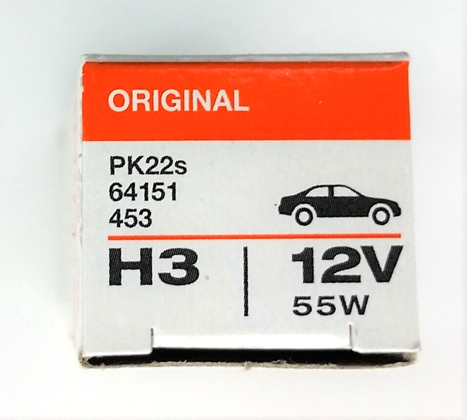 2x (PAIR) Osram Sylvania 64151 12V 55W H3 Automotive Headlight Lamp ...