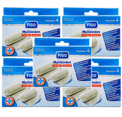 20/40/80 Mullbinde Mull Binden Verband Bandage Fixier Binde elastisch 2 ...
