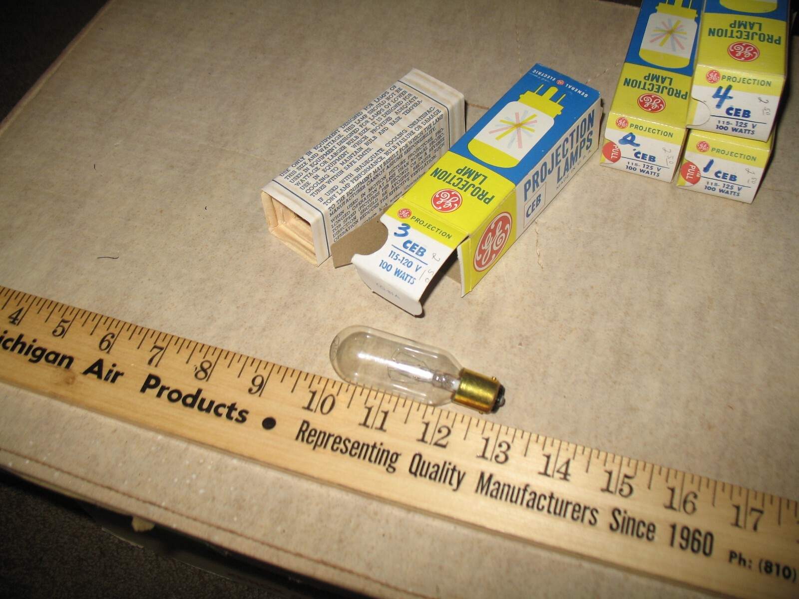 NOS? PROJECTOR PROJECTION LAMP BULB GENERAL ELECTRIC GE CEB 100 WATTS ...