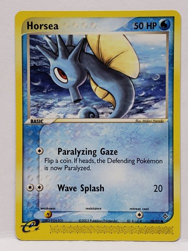 Horsea 58/97 EX Dragon Common 2003 ereader Nintendo Pokemon Card VLP | eBay