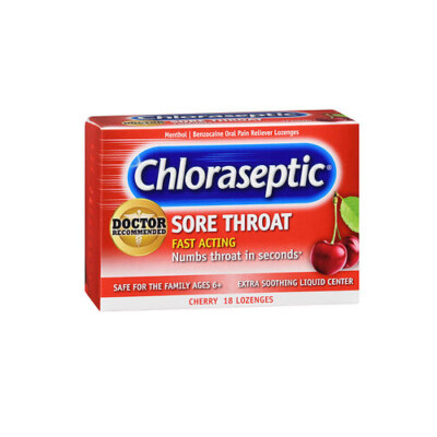 Chloraseptic Plaie Gorge Pastilles Cerise 18 Chaque Par Med Tech ...