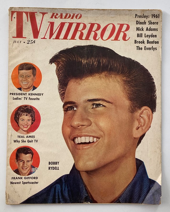 VTG TV Radio Mirror Magazine July 1961 Vol 56 #2 Bobby Rydell Teal Ames ...