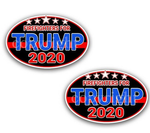FIREFIGHTERS for TRUMP 2020 Trump Political Bumper Stickers Decals 5" 2 ...