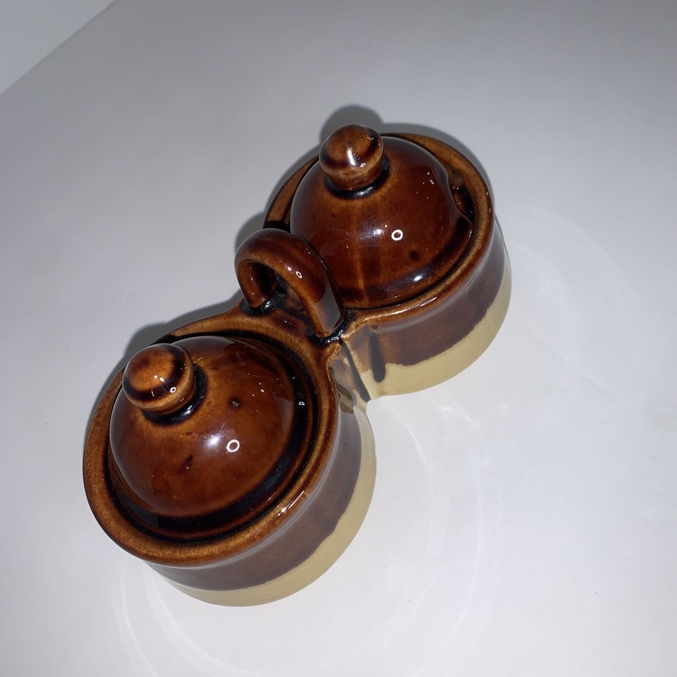 VINTAGE Relish Condiment Server Brown/Tan Ceramic Stoneware Taiwan ...