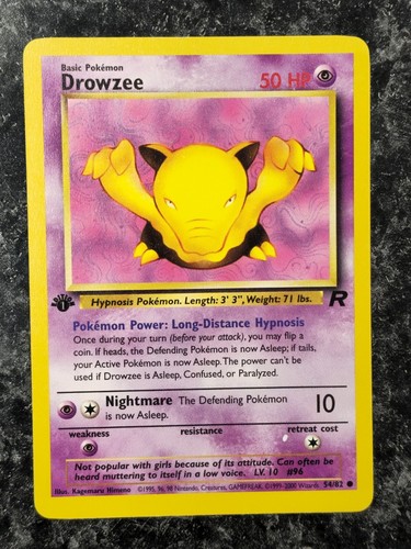 Pokémon TCG Drowzee Team Rocket 54 Regular 1st Edition Common | eBay