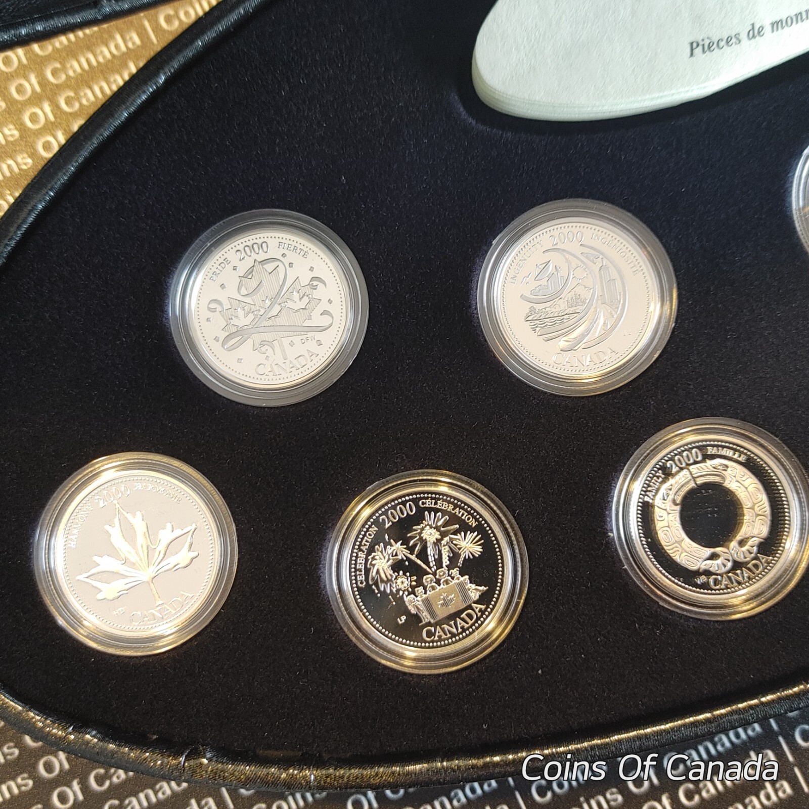 2000 Canada Millennium Coin Set Sterling Silver 25 Cents Quarters # ...