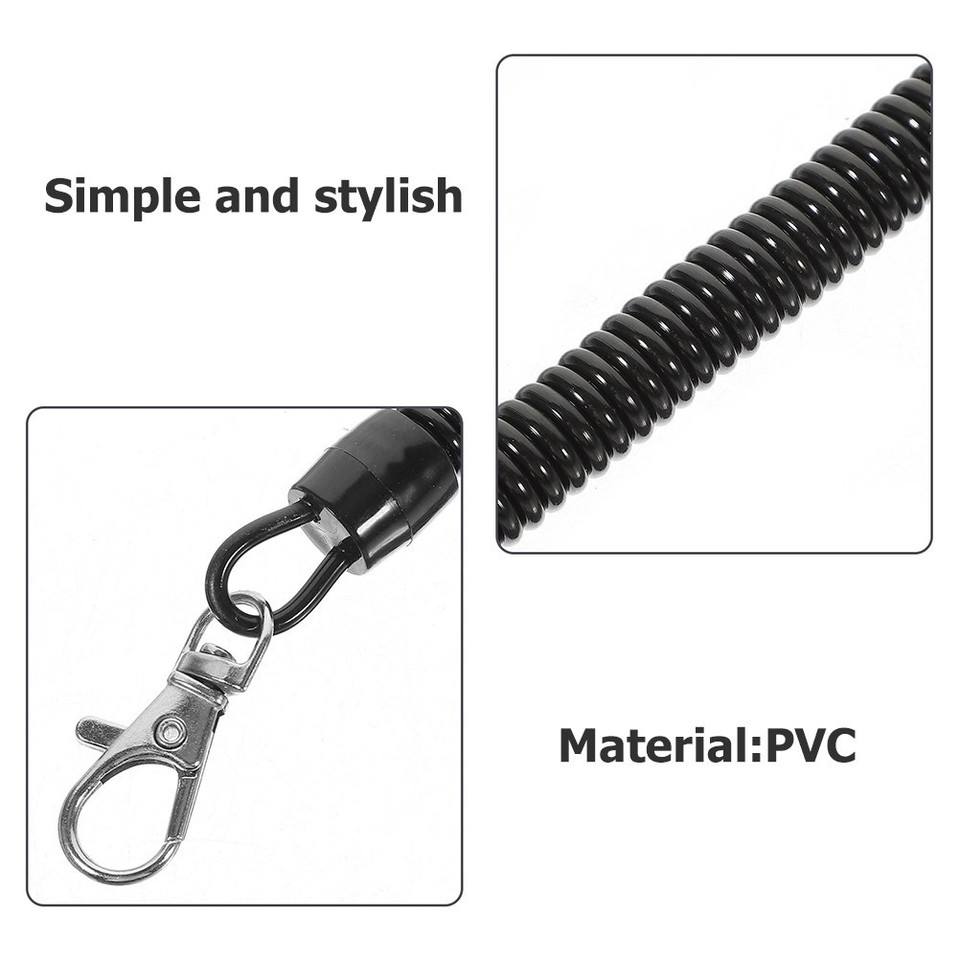 10 Pcs Retractable Key Chain Lanyard Bungee Cords with Hooks Coiled ...