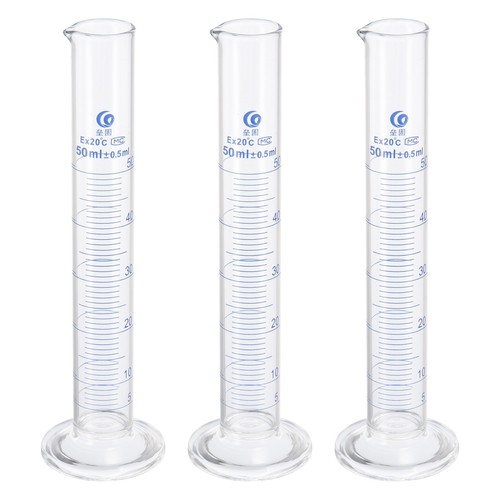 50ml 3Pcs 3.3 Borosilicate Glass Cylinder Round Base 724117663841| eBay