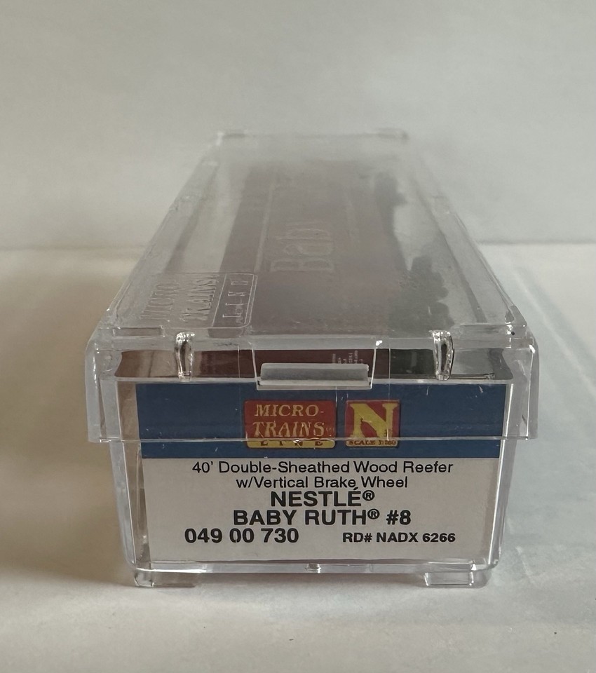 Micro Trains N Scale 049 00 730 40' Wood Reefer Nestle Baby Ruth #8 ...
