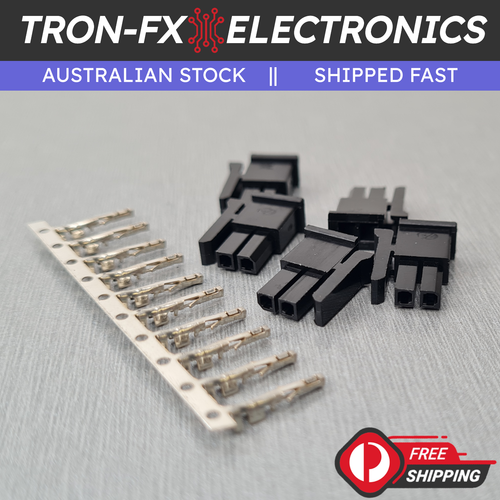 5pcs MX3.0-2P 2x1 Pin Male Header Plug Crimp Housing & Crimp Pins 3mm ...