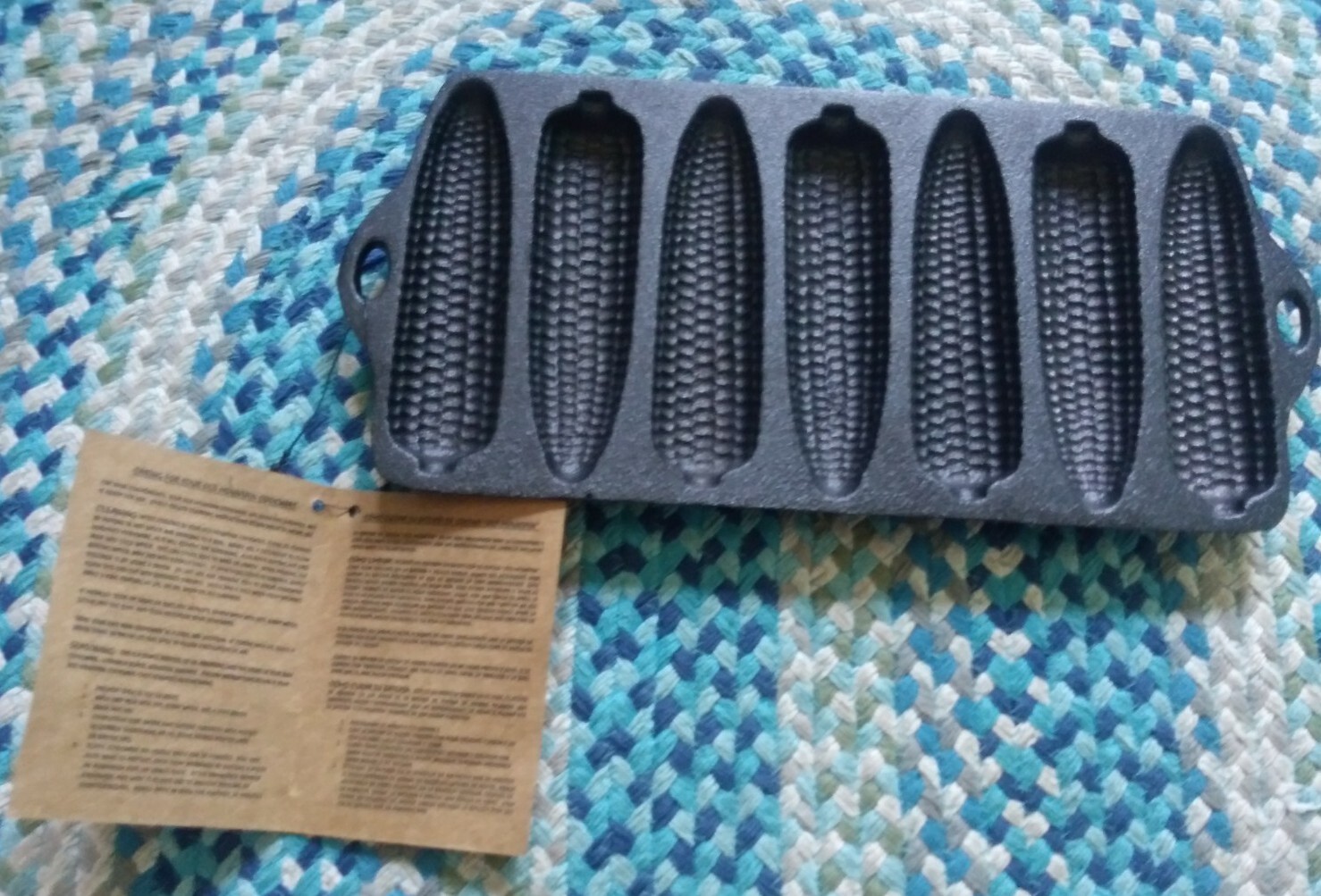 NEW NWT antique repro cast iron Cornbread Mold Old Mountain cowboy ...