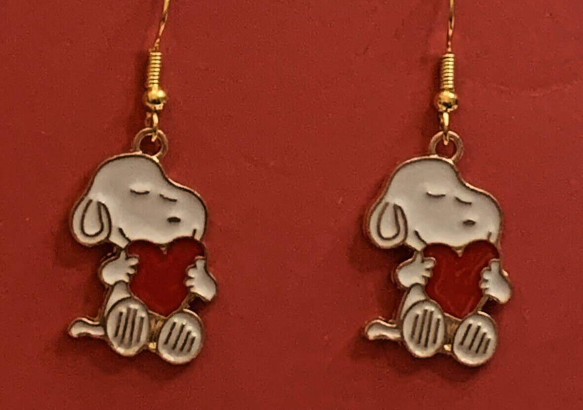 Snoopy Earrings, Gift Idea, Peanuts Earrings, Snoopy, Cute Earrings ...
