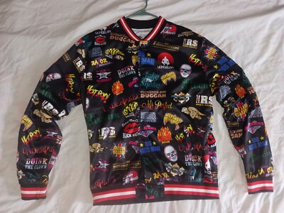 Chalkline WWE WWF all Over Logos LEGENDS Jacket Sz L RARE | eBay