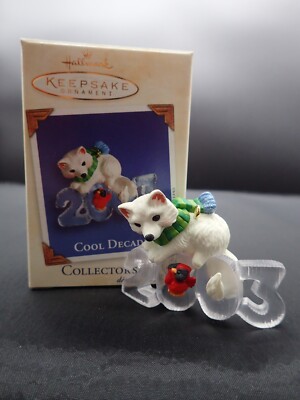2003 Vintage Hallmark Keepsake Cool Decade #4 - White Fox w/2003 sign ...