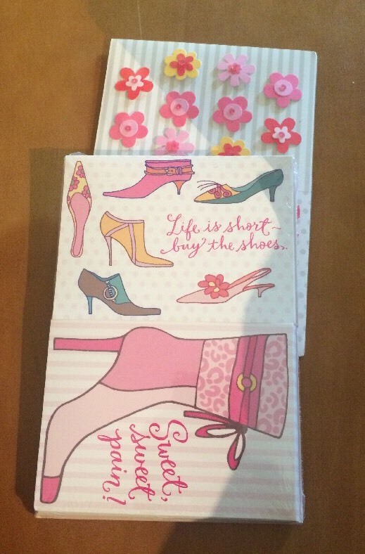 Hallmark Shoebox Blank Notecard Set Women's Shoes Theme | eBay