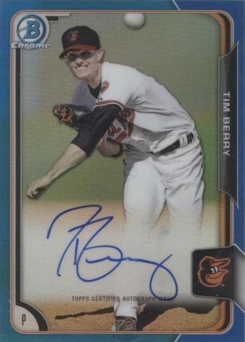 2015 Bowman - Chrome Prospects Autographs Tim Berry #BCAP-TB Blue ...