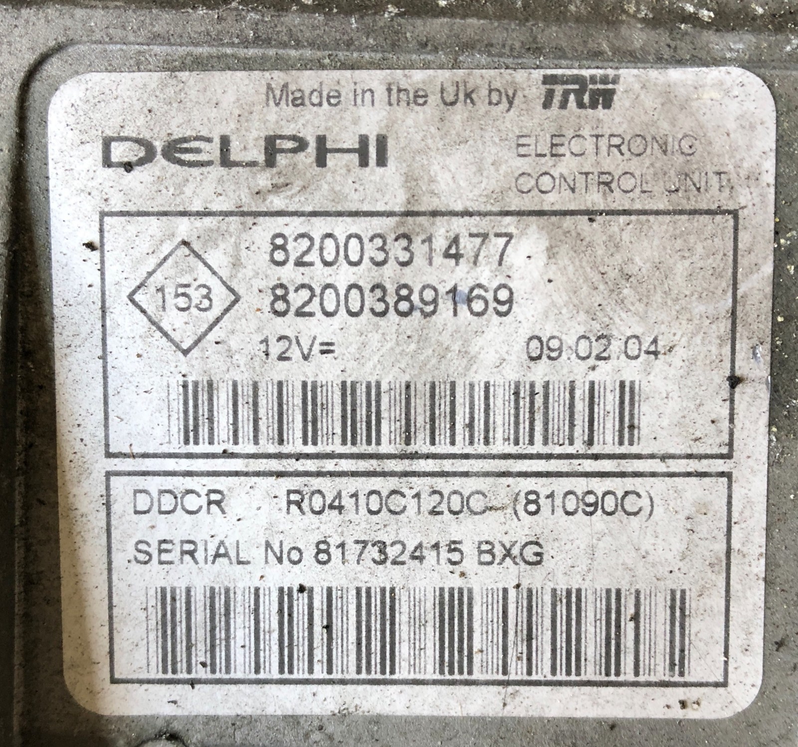 Calculateur DDCR Renault 1.5 DCI 8200331477 8200389169 R0410C120C | eBay