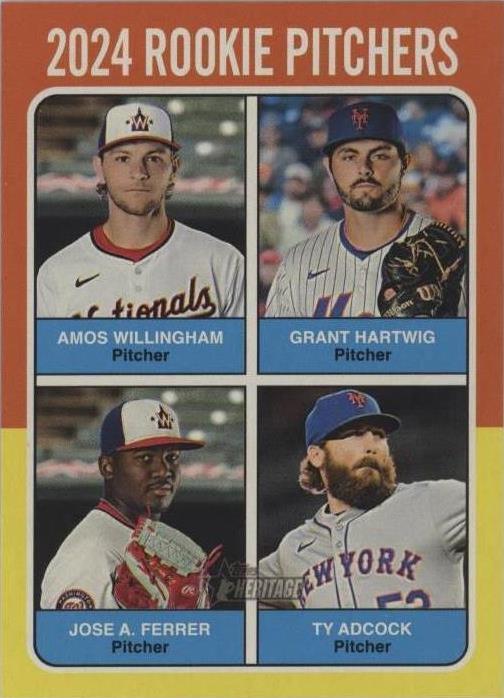 2024 Topps Heritage High Number - Quad Rookies Grant Hartwig, Ty Adcock ...