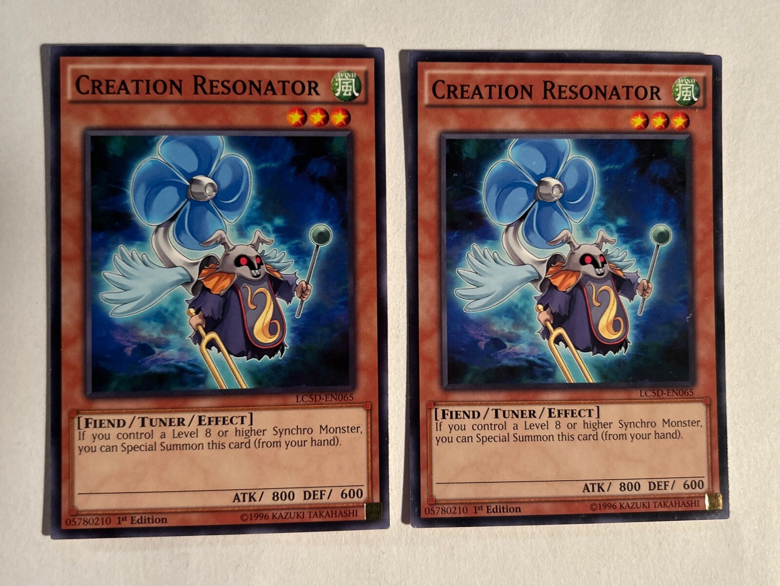 2x (NM) Creation Resonator - LC5D-EN065 - Common - 1st Edition YuGiOh ...