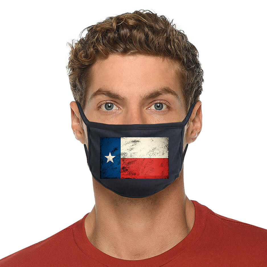 TEXAS FLAG Face Mask Fabric Cotton Cloth Cover USA Texan Pride Southern ...