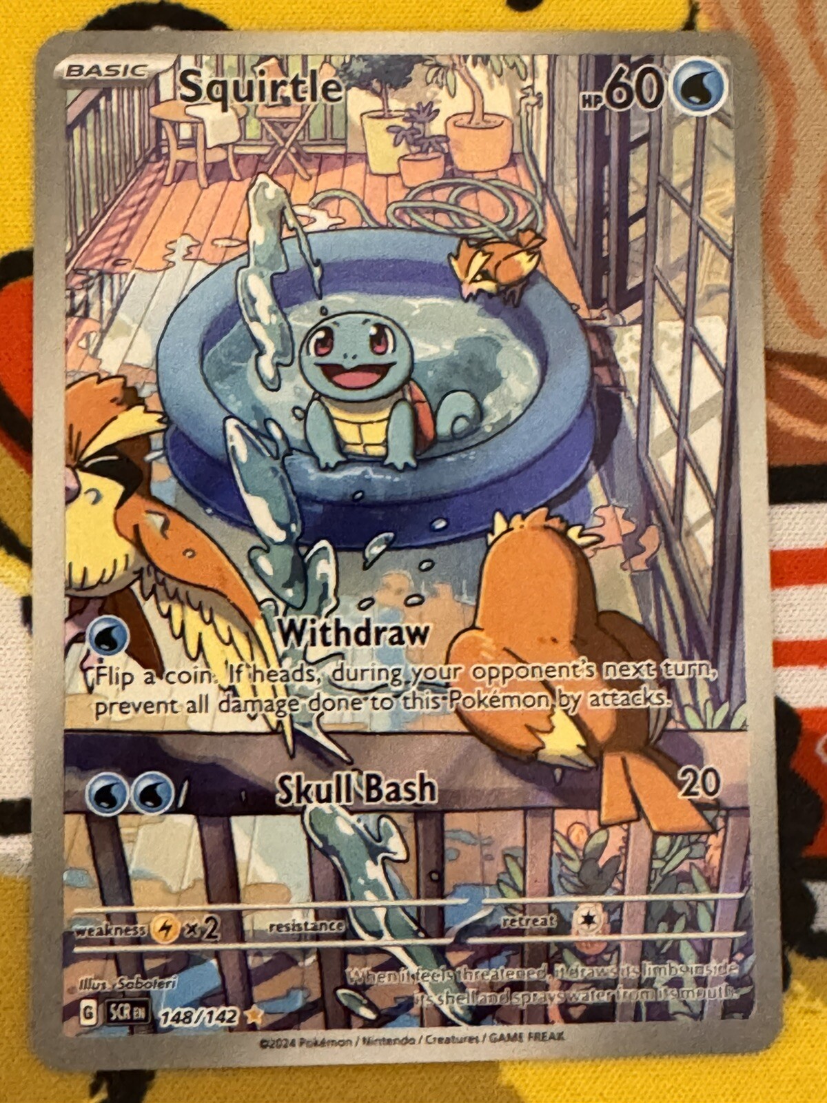 Squirtle 148/142 Illustration rare Pokemon Stellar Crown SV7 NM | eBay