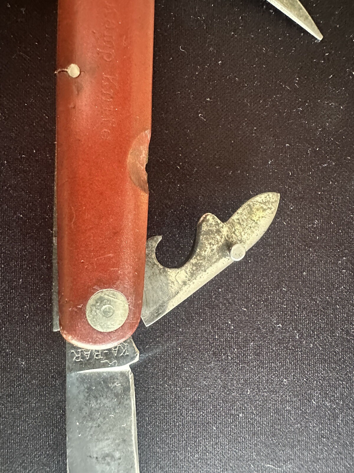 Rare Vintage Olean NY Kabar KA-BAR Kamp Knife Camp Folding Blade WW2 ...