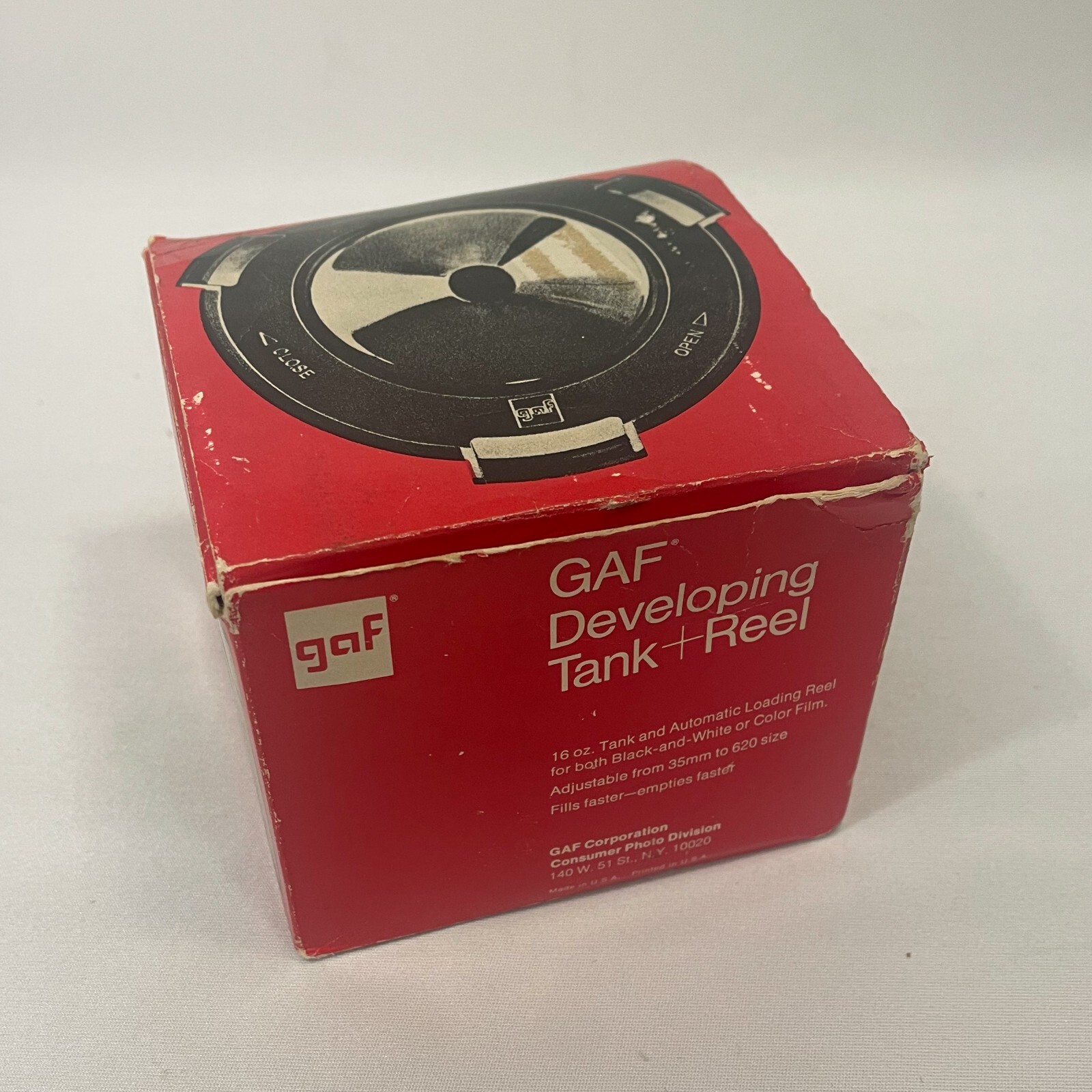 Vintage, GAF Developing Tank + Reel, 16 oz Tank, Adjustable Reel for ...