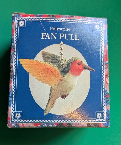 Polystone fan pull Hummingbird theme with original box | eBay