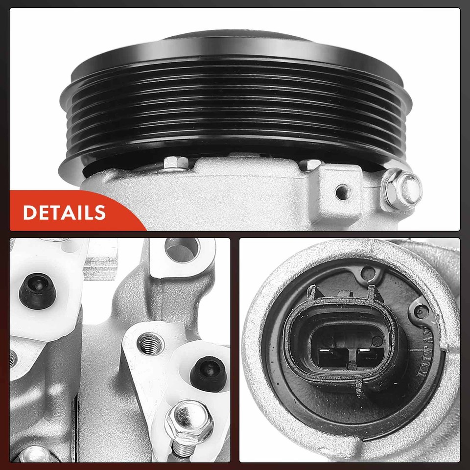 AC Compressor w/ 6-Groove for Toyota Corolla 11-13 Matrix 13 L4 1.8L ...
