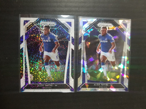 2020-21 Panini Prizm Premier League Alex Iwobi 2 Card Lot Cracked Ice ...