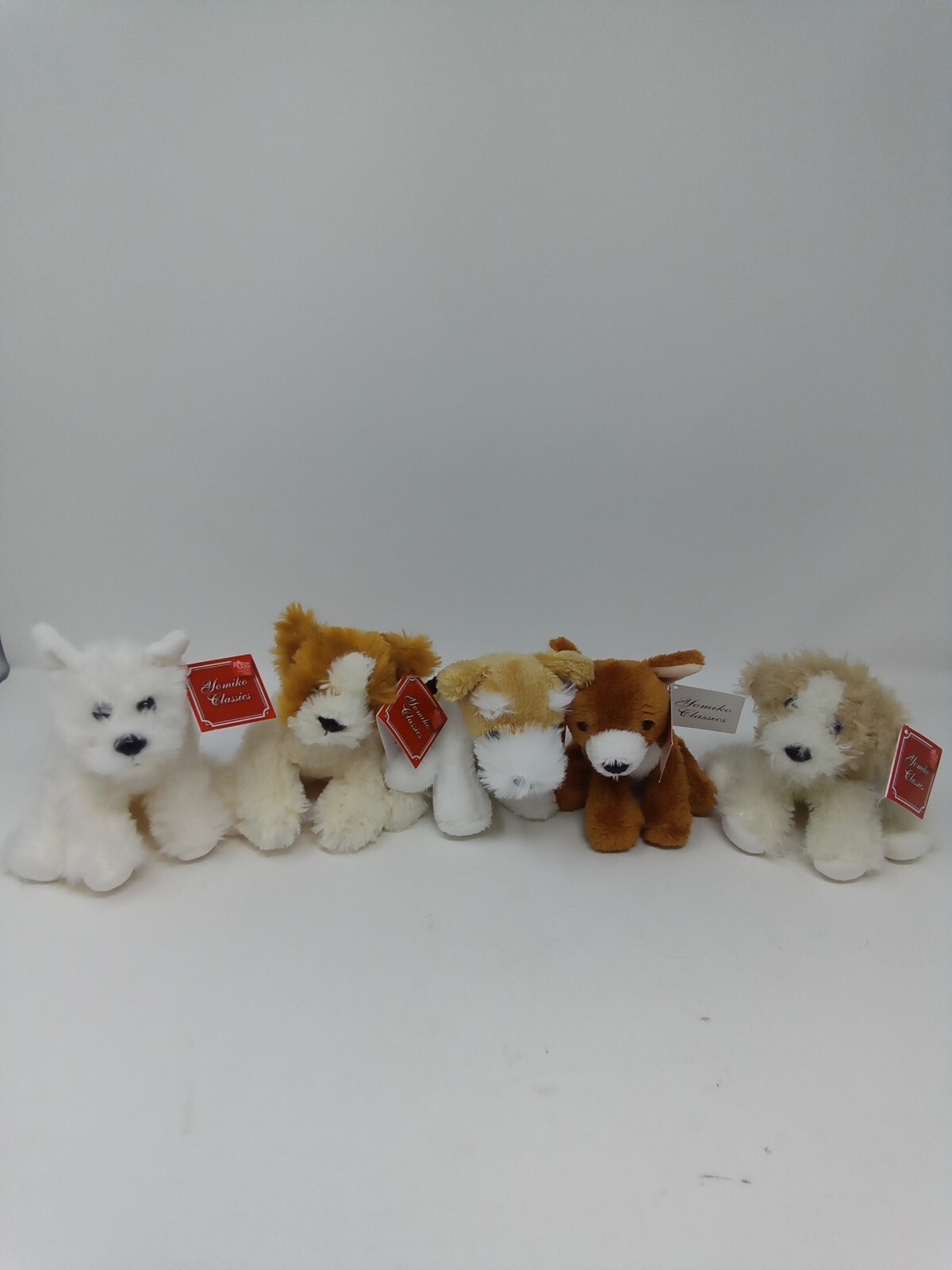 Lot of 5 Puppy Russ YOMIKO CLASSICS VERY SOFT 5" Plush STUFFED ANIMAL ...