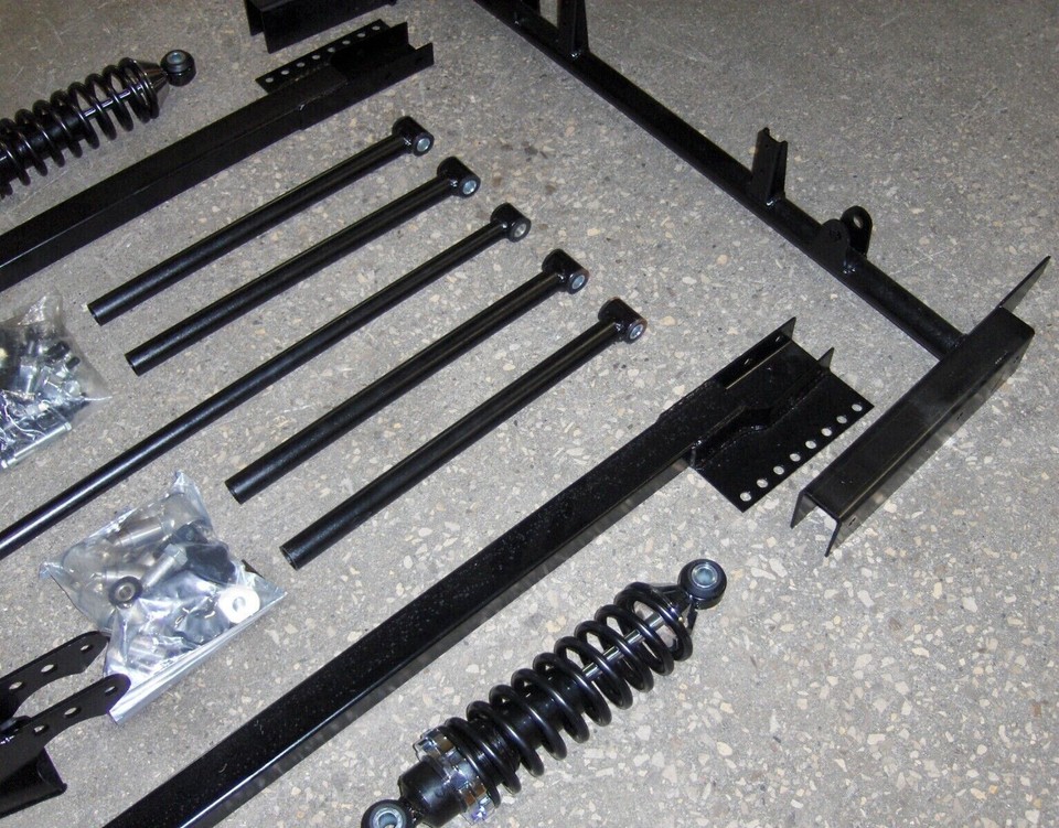 62-67 Chevy II Nova Rear Parallel 4-link Kit w/ 450 Coilover Subframe ...