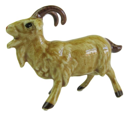 Miniature Ceramic Goat figurine Brown with Horns | eBay Australia