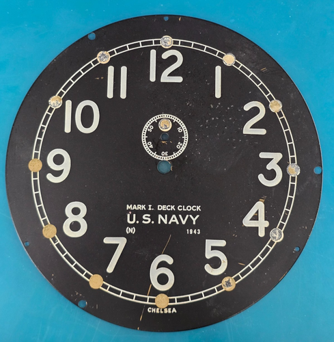 1943 Chelsea Mark 1 Ships Deck Clock Dial - Watchmaker Replacement ...