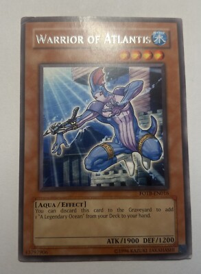 Yugioh - Warrior of Atlantis - Rare - FOTB-EN016 - MP | eBay