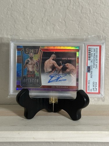 2022 Select UFC Octagon Action Signatures Jiri Prochazka Tie Dye Auto ...