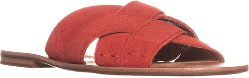 FRYE Carla Criss Cross Open Toe Casual Slide Sandals Red Size 7.5 | eBay