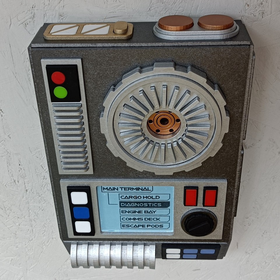 Sci-Fi inspired 3D spaceship computer terminal Control Panel prop ...