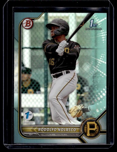 2022 Bowman 1st Edition (Sky Blue) Rodolfo Nolasco Pittsburgh Pirates # ...