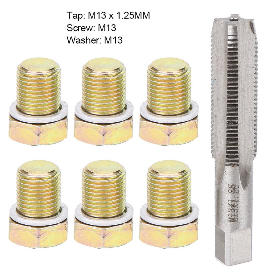 For M13 X 1.25MM Oil Drain Plug Tap Thread Repair Kit Oil Pan Screws ...