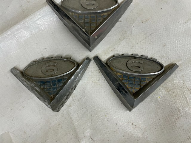 Vintage 1960s GMC V6 Hood Side Emblem Badge 2419879 Classic RARE Truck ...
