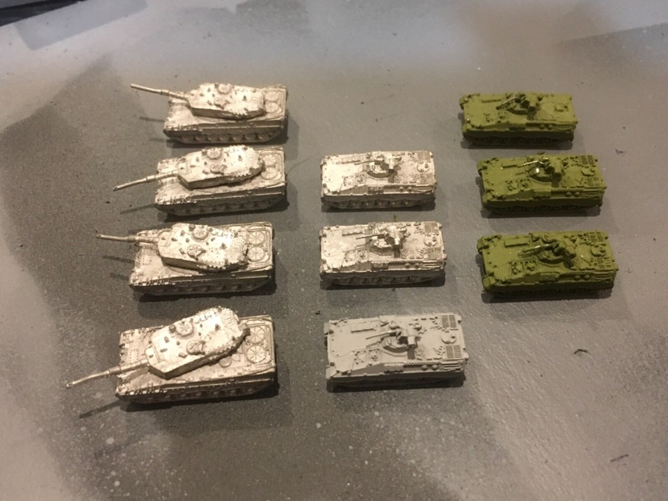 GHQ 1/285 Modern Micro Armor 6mm Combat Team 4 Leopard 2A4 6 Marders ...