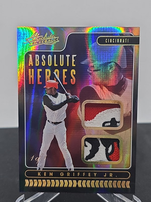 KEN GRIFFEY JR 2020 Panini Absolute Heroes Dual Patch Materials Nasty ...