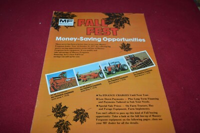 Massey Ferguson Fall Fest For 1977 Dealer's Brochure RCOH ##2 | eBay