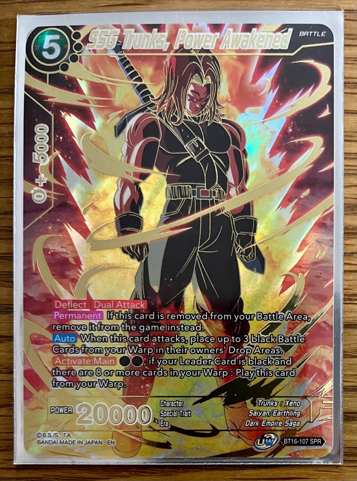 Dragon Ball Super Card Game - BT16-107 SPR - SSG Trunks, Power Awakened ...
