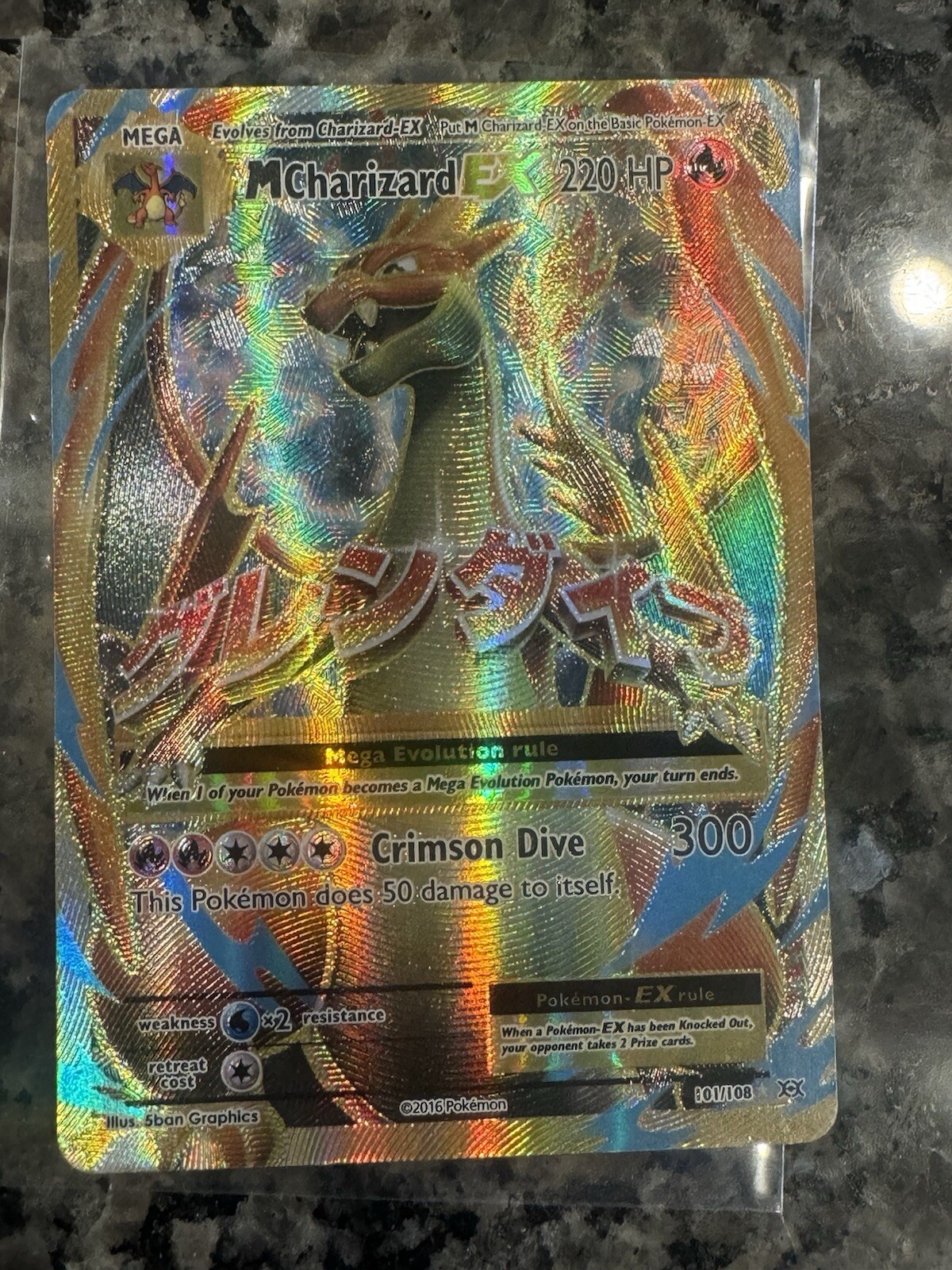 Pokémon TCG Mega-Charizard-EX Evolutions 101/108 Holo Full Art Ultra ...