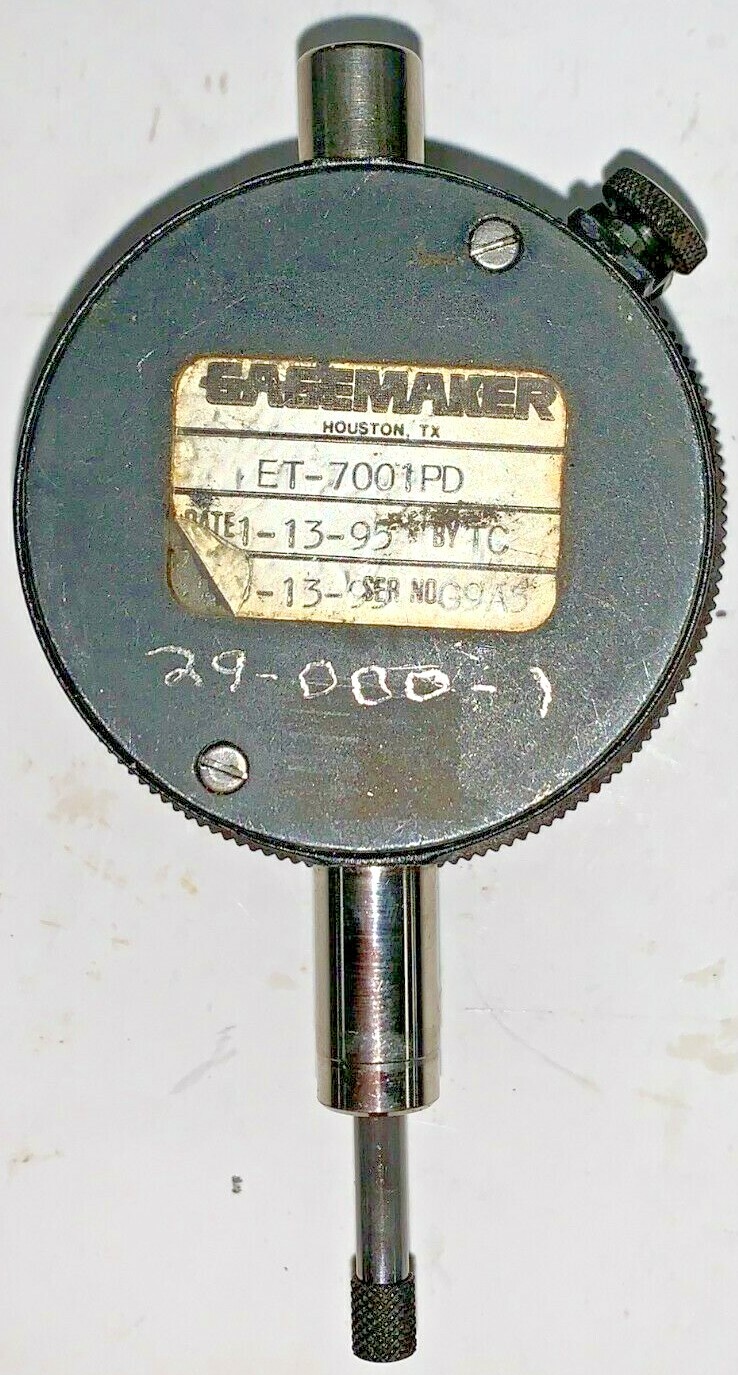 GAGEMAKER DIAL INDICATOR, 863, ET-7001PD, 0- 0.0005" RANGE, +/- .01 ...