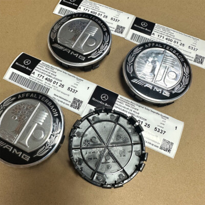Mercedes Benz Affalterbach AMG Heritage Wheel Center Hub Caps Set OE ...